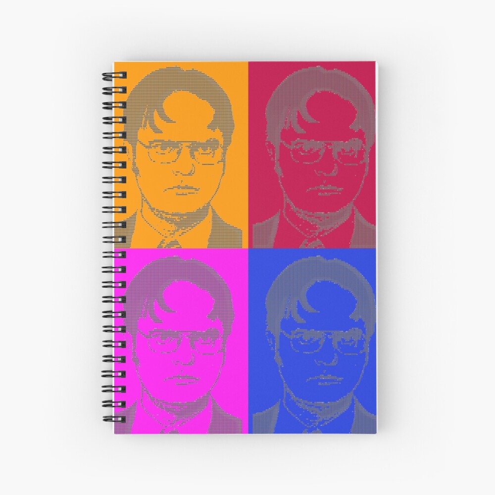 "Ascii Dwight - Color" Spiral Notebook by pickledbeets | Redbubble