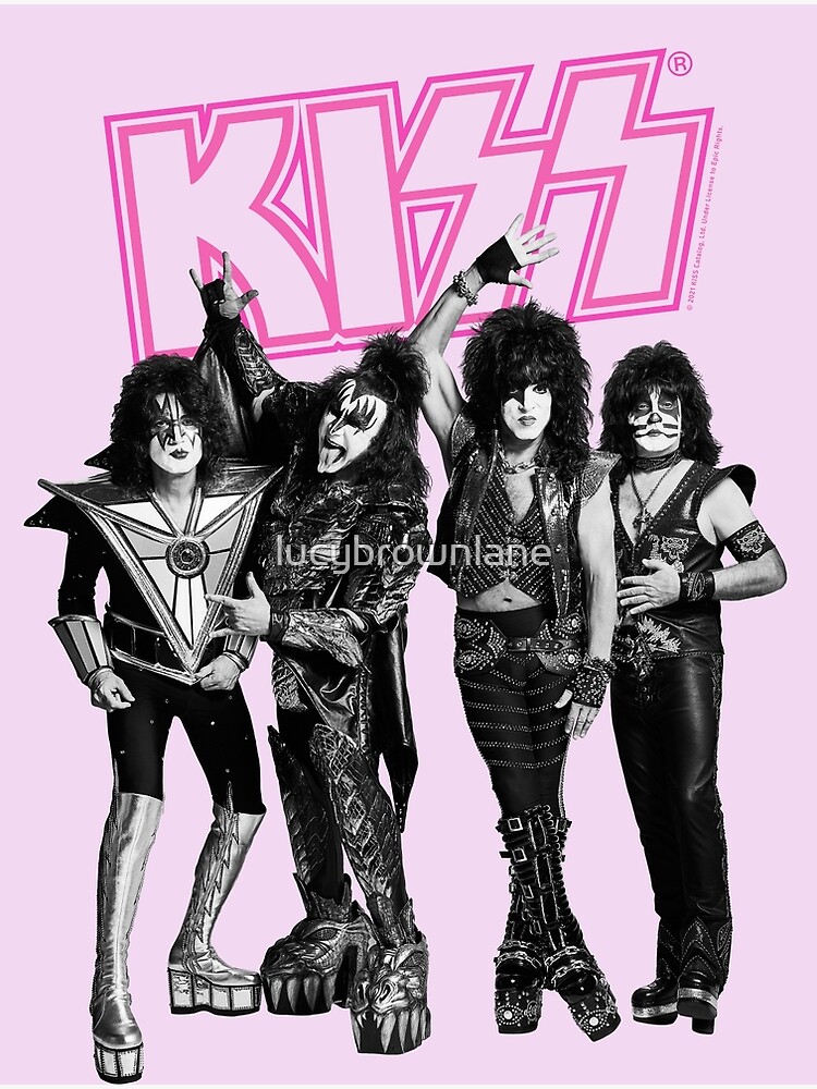 Kiss Band Fan Art Pink Poster For Sale By Lucybrownlane Redbubble