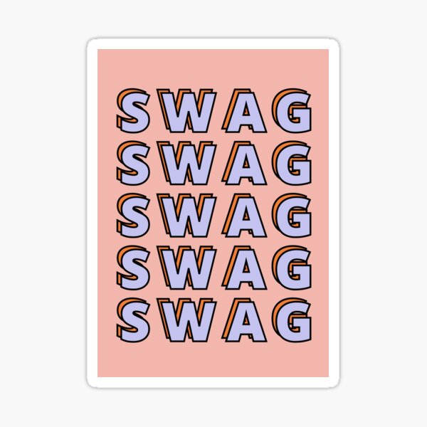 "Swag - BTS" Sticker by EllinorPrints | Redbubble