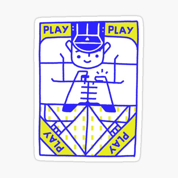 "Play Play Playing Card" Sticker for Sale by 0kay-co | Redbubble