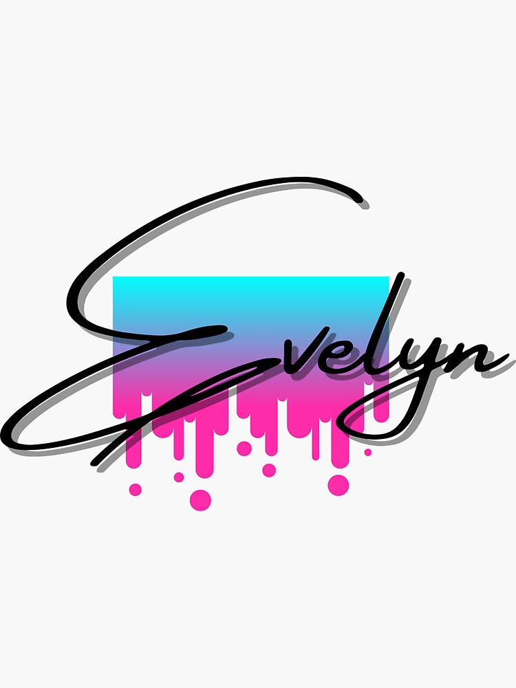 "Evelyn" Sticker for Sale by MarcusLawrence5 | Redbubble
