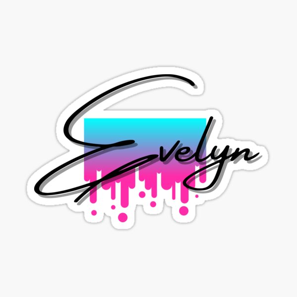 "Evelyn" Sticker for Sale by MarcusLawrence5 | Redbubble