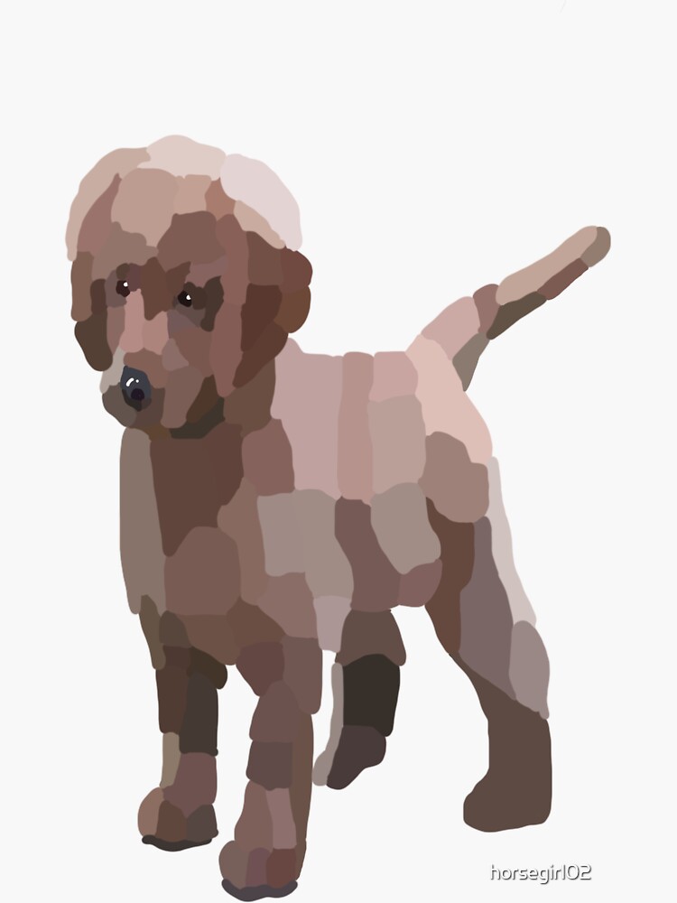 "Color block dog sticker" Sticker by horsegirl02 | Redbubble