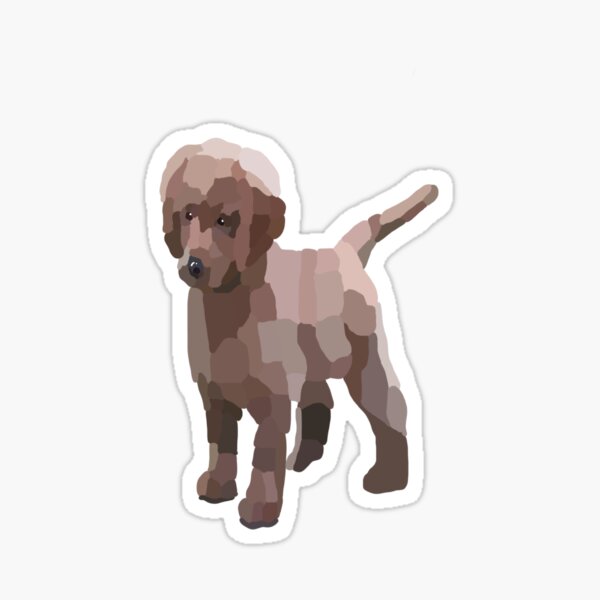 "Color block dog sticker" Sticker by horsegirl02 | Redbubble