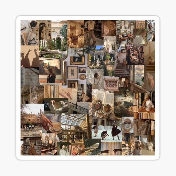 "Aesthetic collage Light Academia" Sticker for Sale by Polarys | Redbubble
