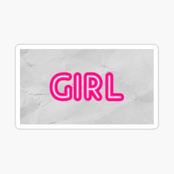 ""GIRL"" Sticker for Sale by Heaven007 | Redbubble