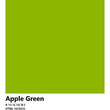 "Color Swatch/Card (Apple Green)" Sticker for Sale by Pestorian | Redbubble