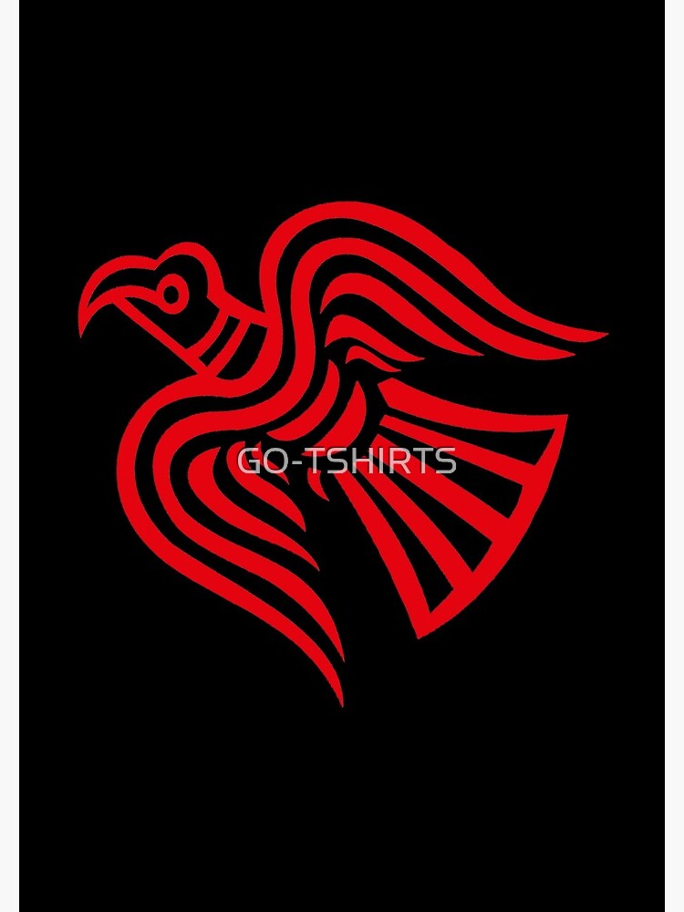 "NORSE RAVEN VIKING RAGNAR RED RAVEN BANNER ODIN.png" Spiral Notebook ...