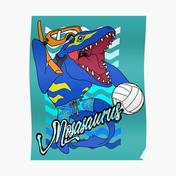 "Mosasaurus on the beach. " Poster for Sale by IzzBuzz | Redbubble