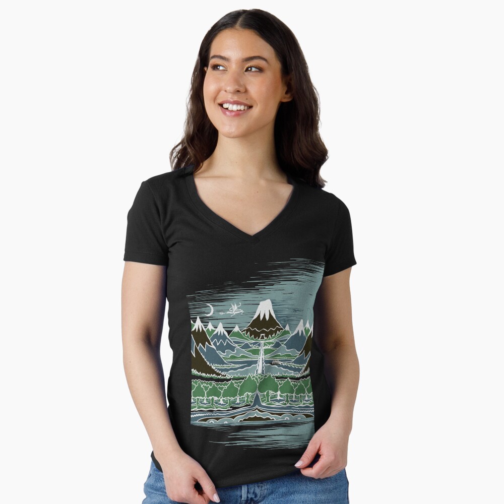 "A Halflings journey on a mountain path through an elven wood in the style of J.R.R.Tolkien ...