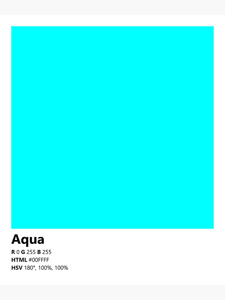 "Color Swatch/Card (Aqua)" Sticker for Sale by Pestorian | Redbubble