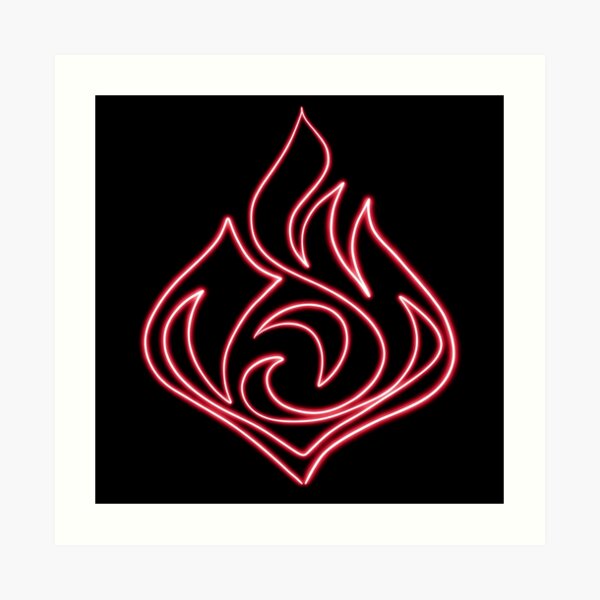 "Genshin Impact - Pyro Logo " Art Print for Sale by twitchleah | Redbubble