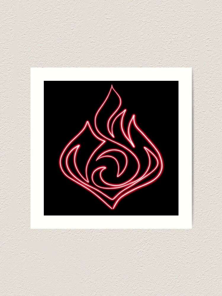 "Genshin Impact - Pyro Logo " Art Print for Sale by twitchleah | Redbubble