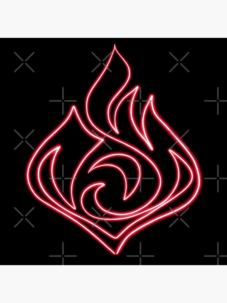 "Genshin Impact - Pyro Logo " Art Print for Sale by twitchleah | Redbubble