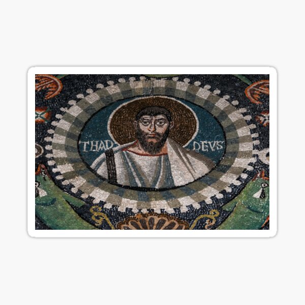 "Saint Jude in Byzantine mosaic in Ravenna" Sticker for Sale by ...