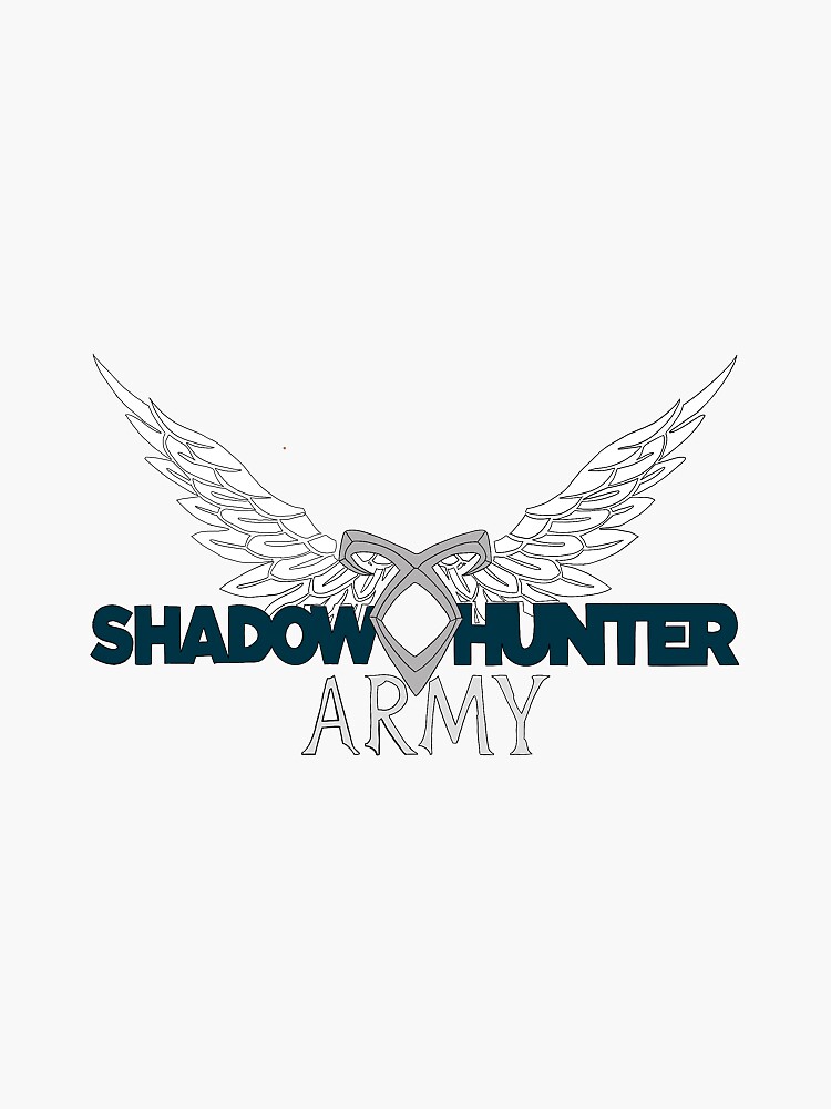 "shadowhunter army" Sticker for Sale by Paigesearle | Redbubble