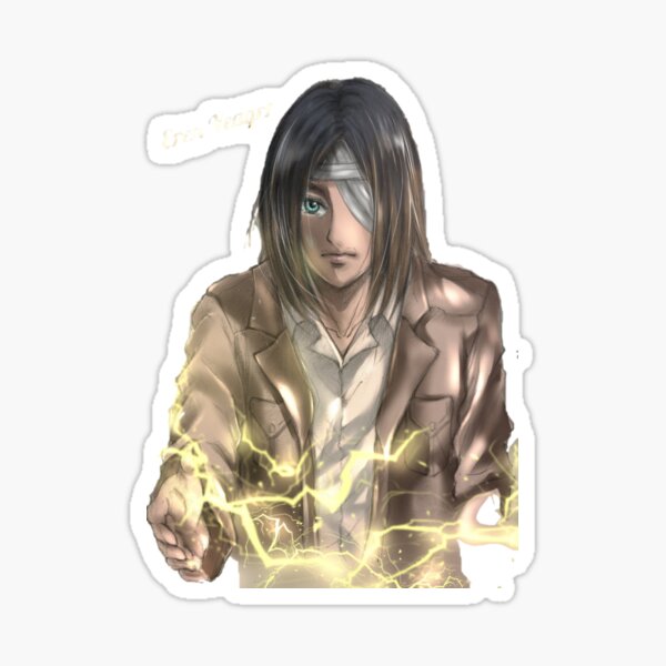 " Eren Jaeger Shingeki no Kyojin" Sticker for Sale by Ricon-Otaku ...