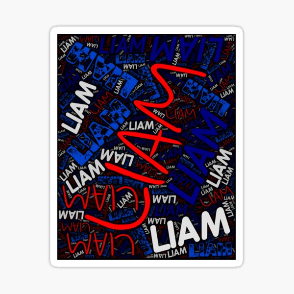 "LIAM - Personal Name Collage" Sticker for Sale by BillyBong2020 ...