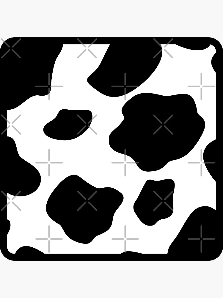 "Classic Cow Print Square" Sticker for Sale by RaquelTaylor46 | Redbubble