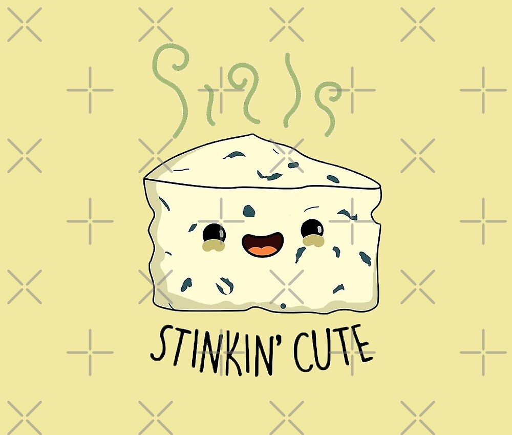 "Stinkin Stinking Cute Cheese Cartoon Pun" by 14Smith15 | Redbubble
