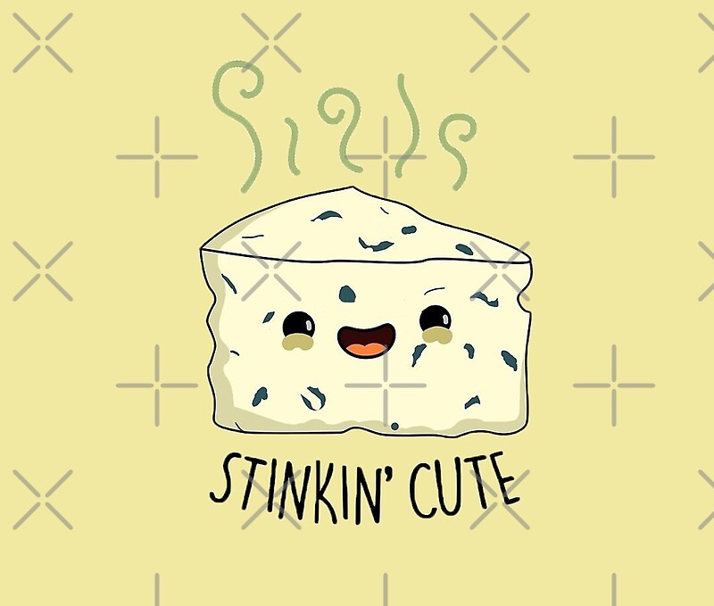 "Stinkin Stinking Cute Cheese Cartoon Pun" by 14Smith15 | Redbubble