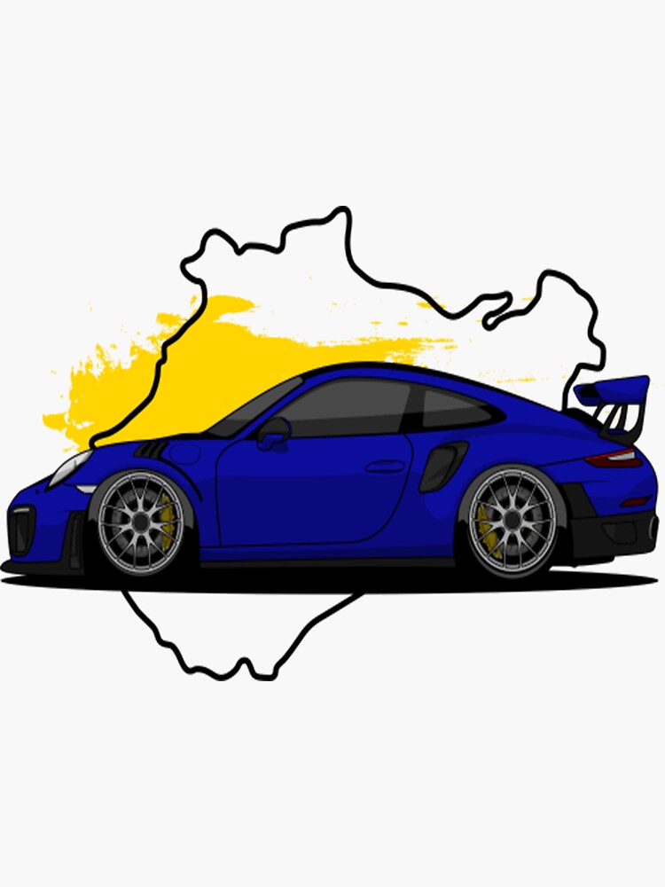 "Gt2 Rs Blue GT2" Sticker for Sale by FunnyGuyStore | Redbubble