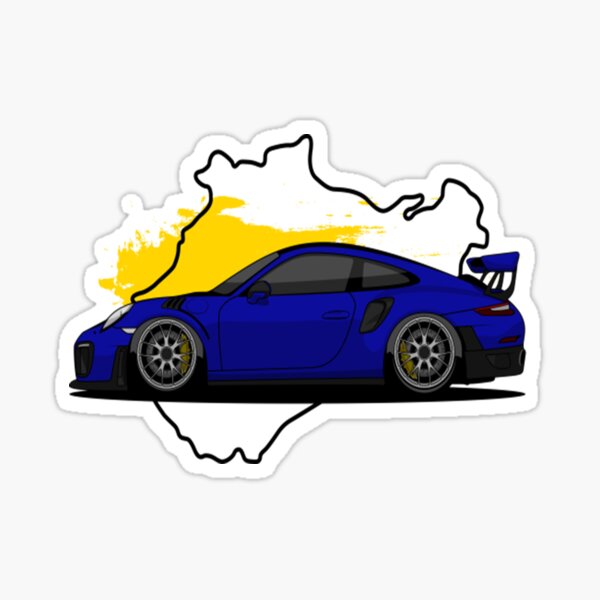 "Gt2 Rs Blue GT2" Sticker for Sale by FunnyGuyStore | Redbubble