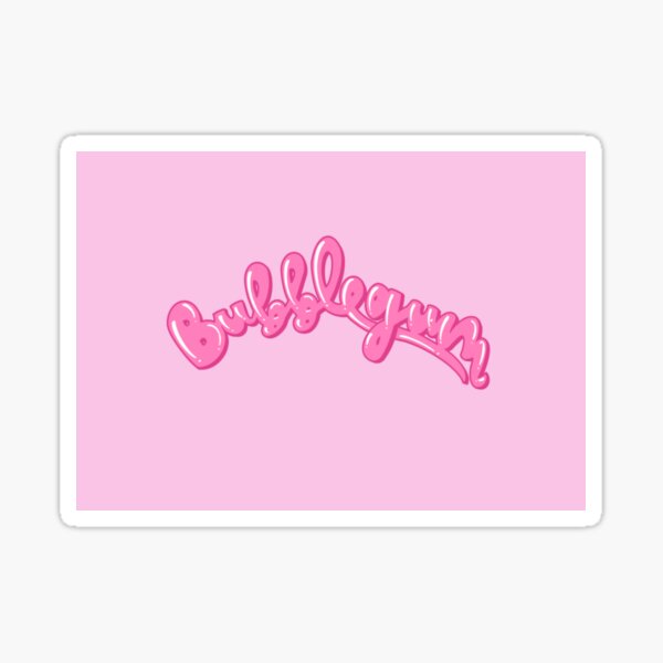 "Bubblegum lettering poster" Sticker for Sale by Beabbel | Redbubble