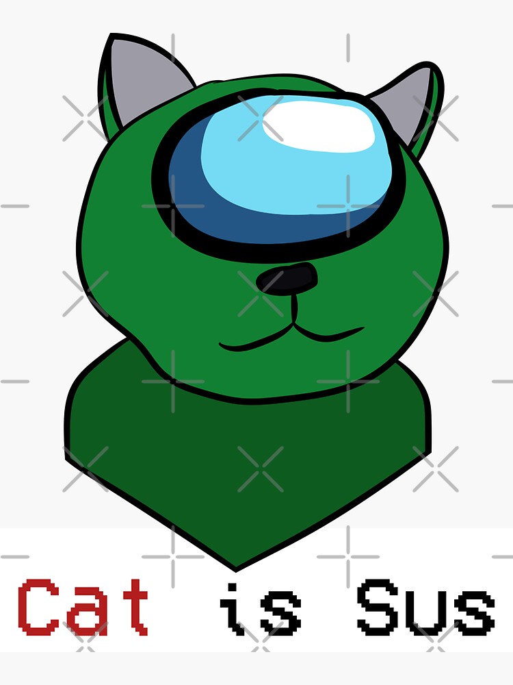 "Cat is Sus" Sticker for Sale by Soumyadip20 | Redbubble