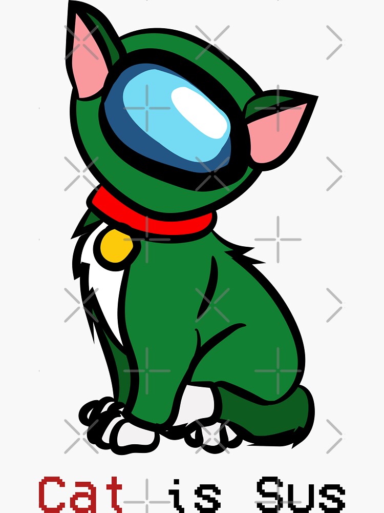 "Cat is Sus" Sticker for Sale by Soumyadip20 | Redbubble