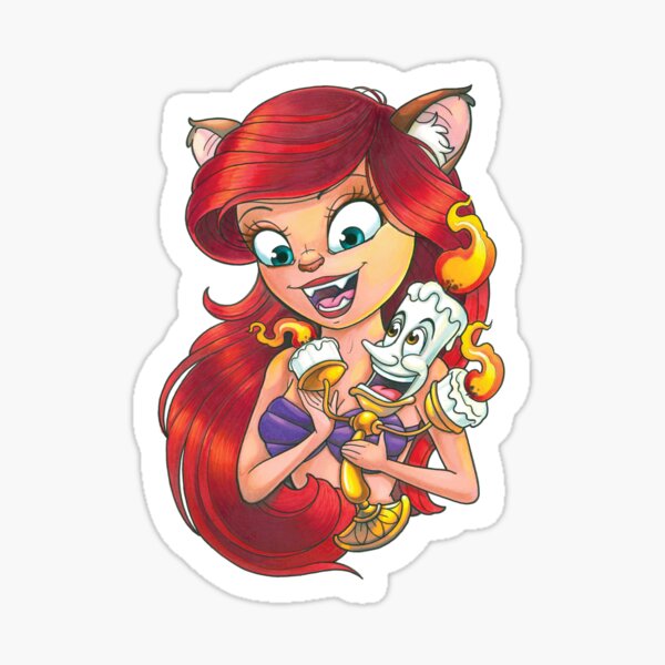 "Red hair" Sticker for Sale by olivierjulliand | Redbubble
