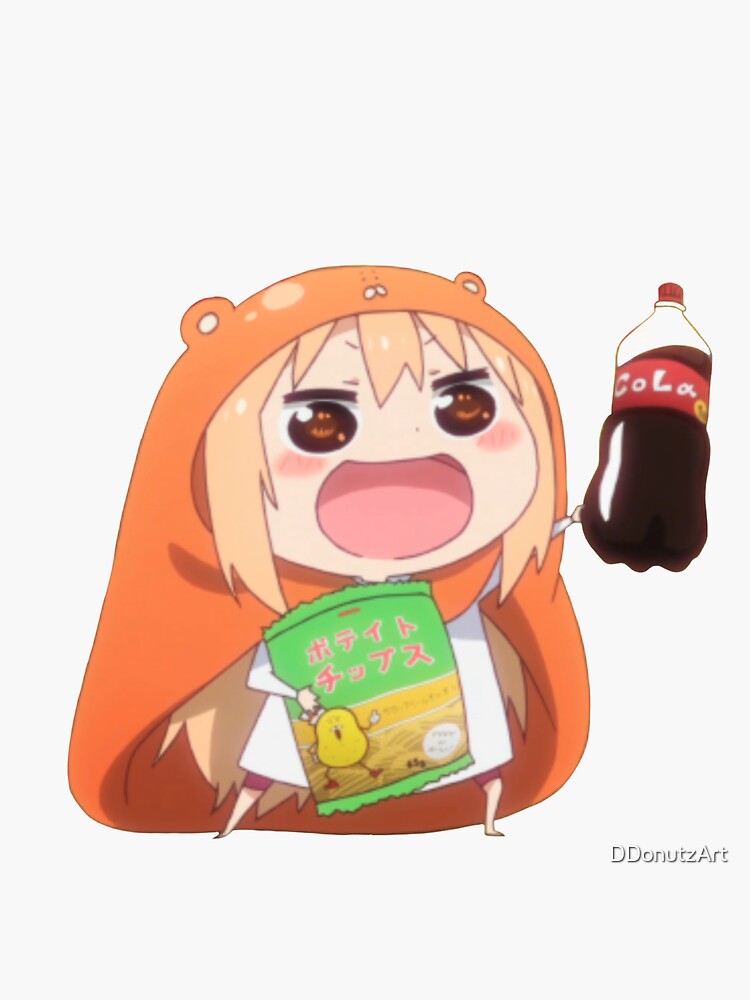 Pegatina «¡Umaru-chan con sus papas fritas y cola!» de DDonutzArt ...