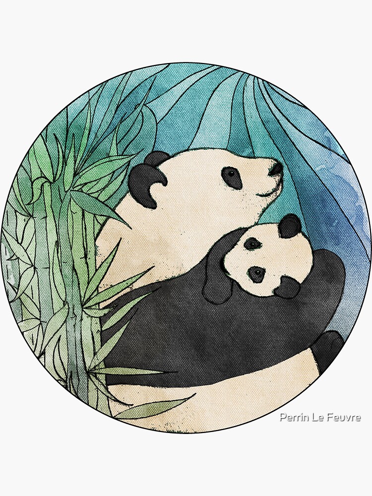 "Panda Love" Sticker for Sale by Perrin Le Feuvre | Redbubble