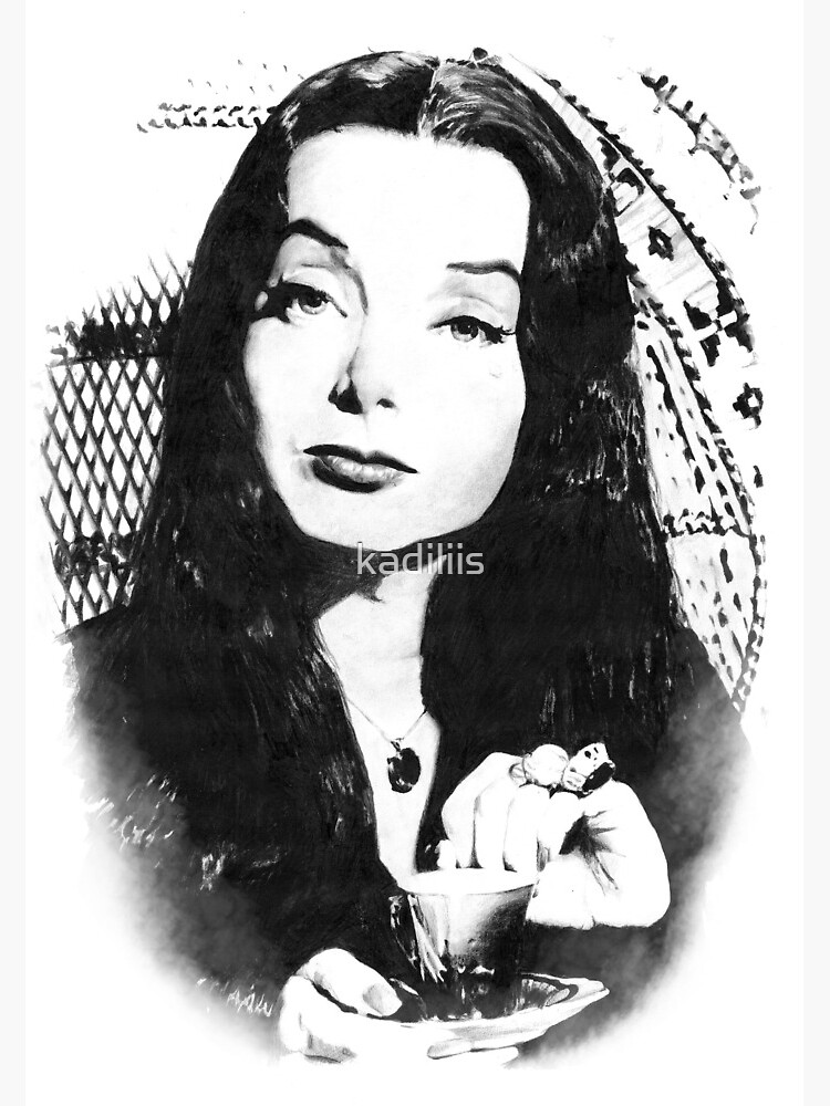"Morticia Addams Drawing" Art Print by kadiliis | Redbubble