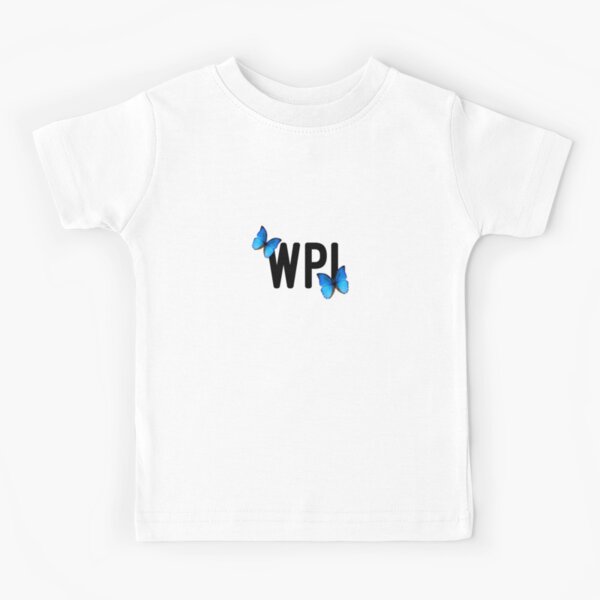 "WPI aesthetic blue butterflies" Kids T-Shirt for Sale by emilybujos ...