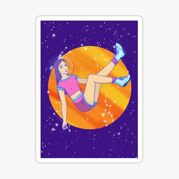 "Space Girl" Sticker by MadeByGrr | Redbubble