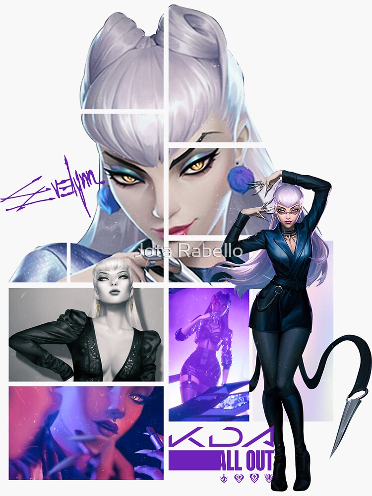"KDA - Evellyn All Out " Sticker for Sale by JotaMartinns | Redbubble