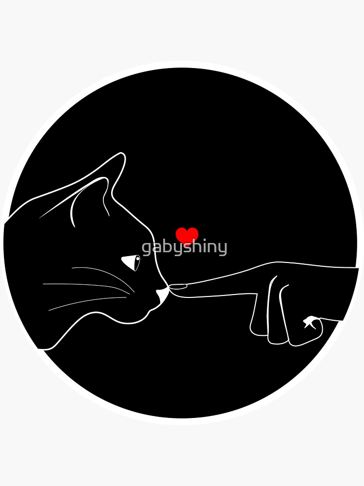 "Cat Nose Boop " Sticker for Sale by gabyshiny | Redbubble