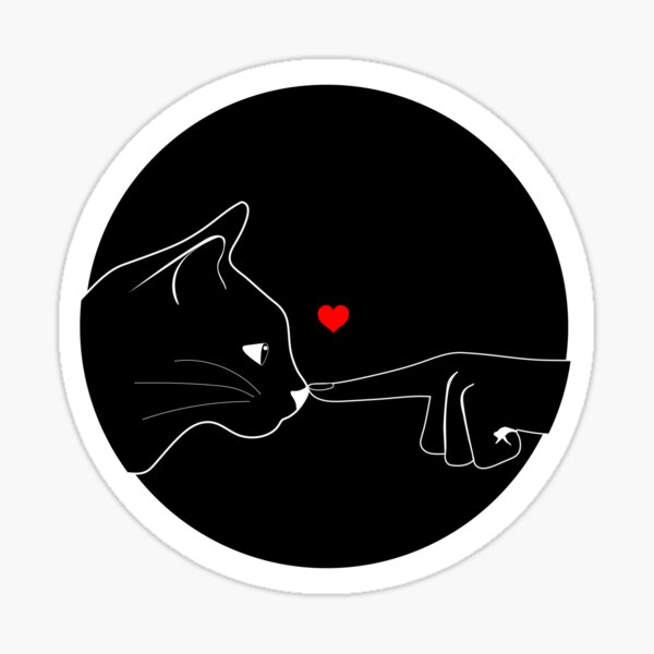 "Cat Nose Boop " Sticker for Sale by gabyshiny | Redbubble
