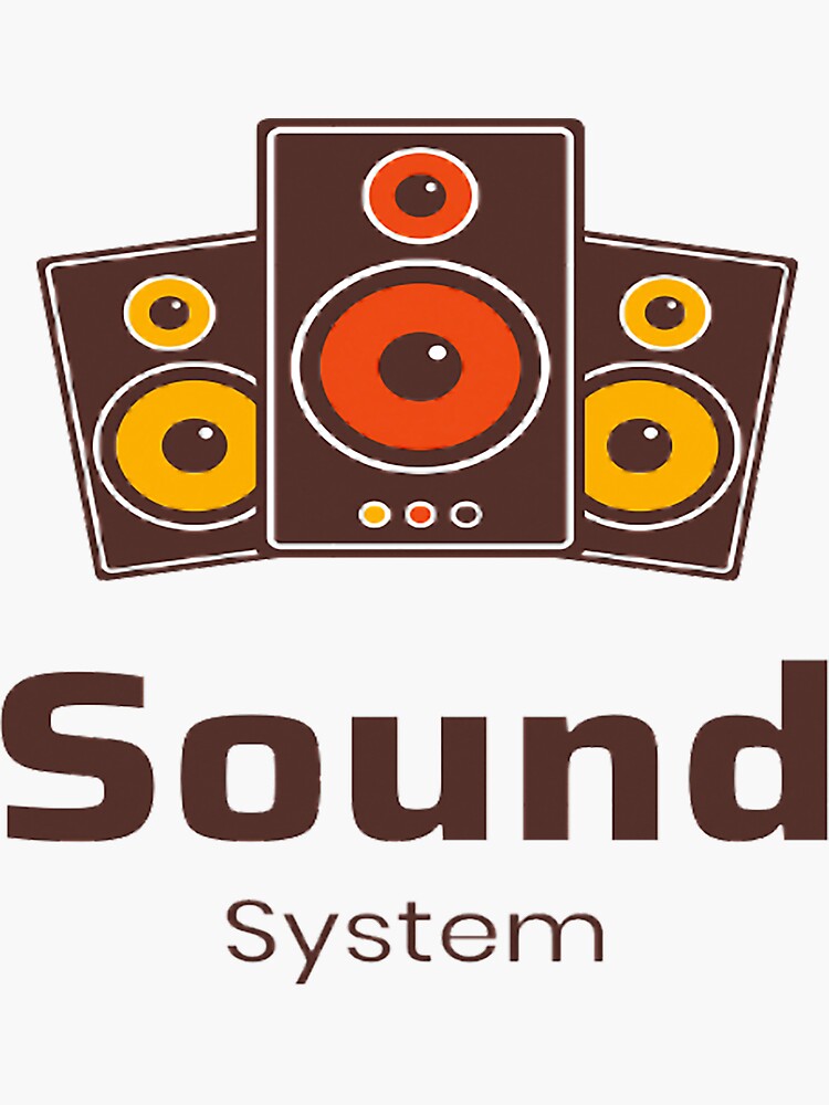 "music sound system" Sticker by loayemara | Redbubble