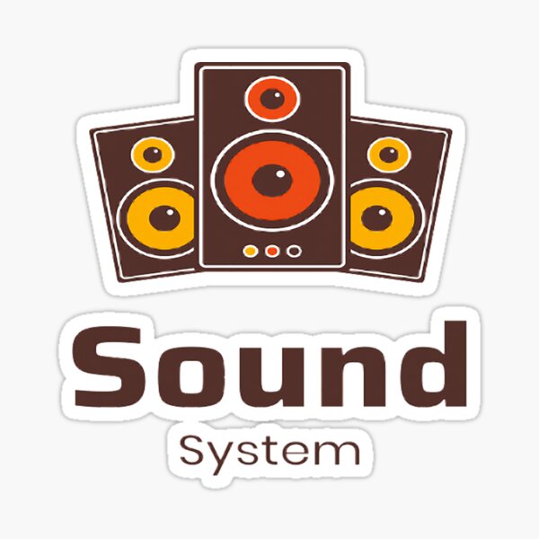"music sound system" Sticker by loayemara | Redbubble