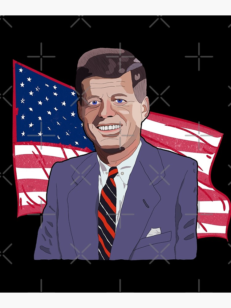 Lámina fotográfica «Ilustración de dibujos animados de John F Kennedy ...