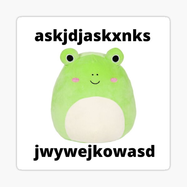 "Frog Squishmallow Random Text" Sticker for Sale by kimmienickel ...