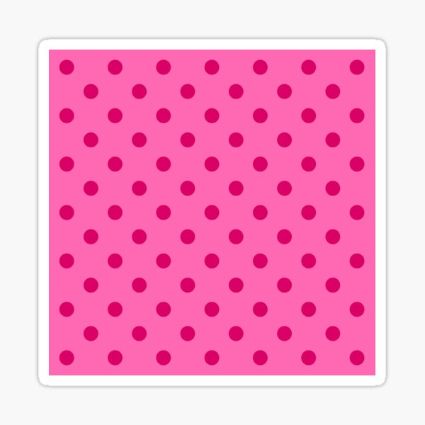 "Large Dark Hot Pink Polka Dots on Light Hot Pink" Sticker for Sale by ...