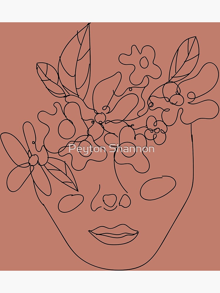 "Flower Face Sticker" Poster for Sale by peyton9898 | Redbubble