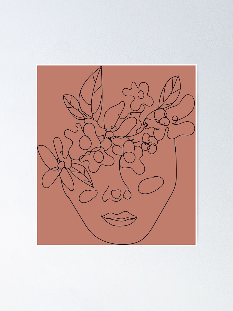 "Flower Face Sticker" Poster for Sale by peyton9898 | Redbubble