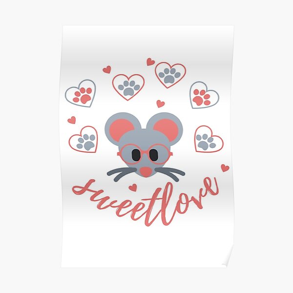 "Baby Mouse with Sweet Love logo." Poster by HarperCollect | Redbubble