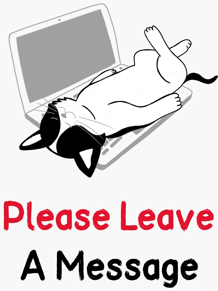"Please Leave A Message" Sticker for Sale by WolfLight20 | Redbubble