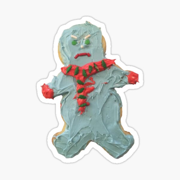 "Angry Gingerbread Man" Sticker by elongcore | Redbubble
