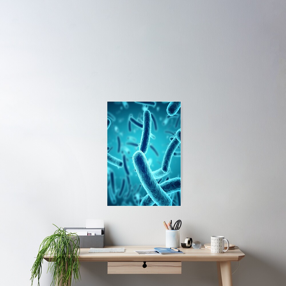 "BACTERIA SLIDE MICROSCOPIC Biology Science Illustration..Microbiology ...